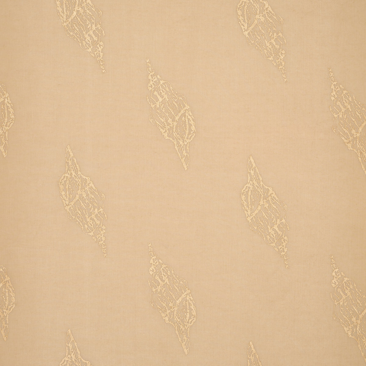 Cotton Sarong in Beige with Gold Shells – At Last Shop