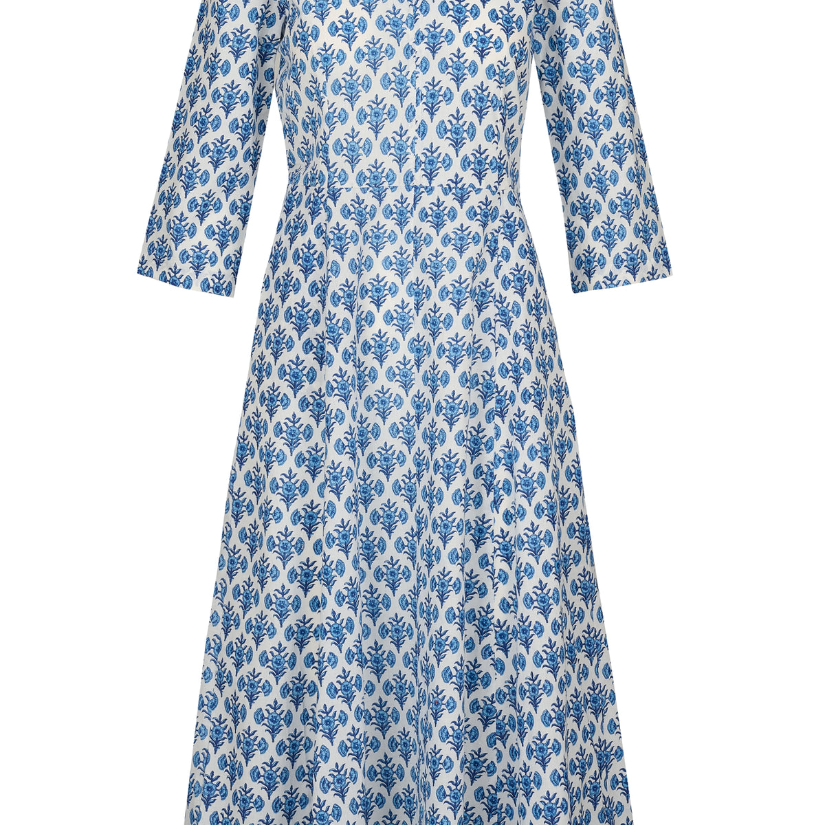 Cotton Chelsea Midi Dress in Blue Thistle – At Last Shop